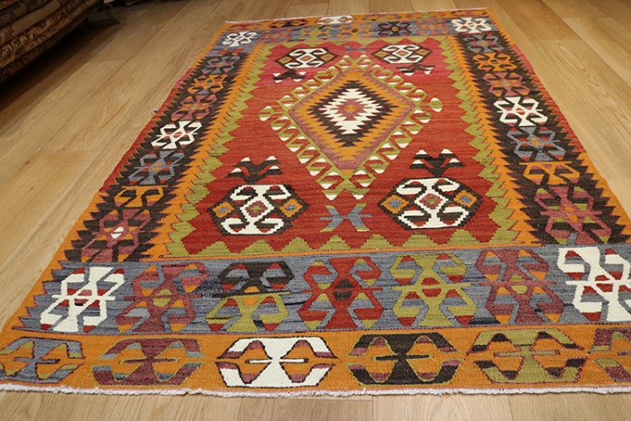 Vintage Cal Kilim Rugs | Antique Kilim Rugs | Turkish Kilims - 8168