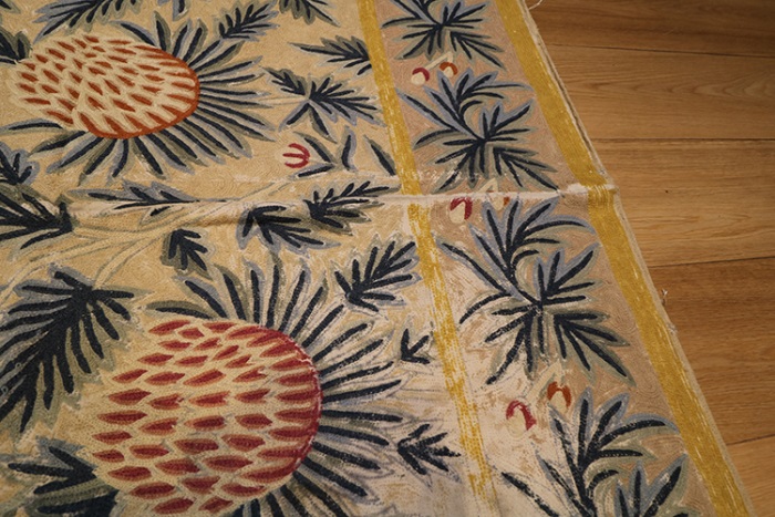 Vintage Indian Kashmir Embroidery Rug - 10682