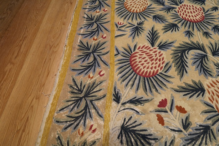 Vintage Indian Kashmir Embroidery Rug - 10682