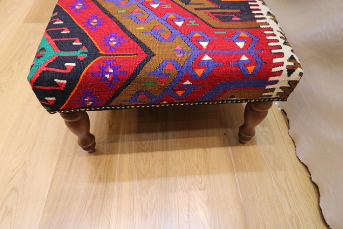 Vintage Kilim Stool Table- 1547