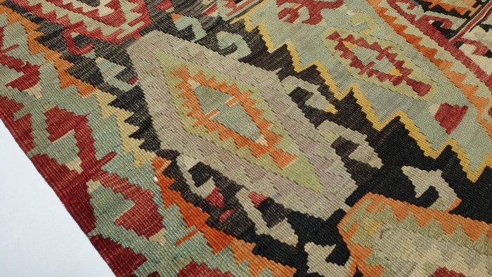 Vintage Turkish Esme Kilim Rug | Turkish Kilim | Rug Store - 5925